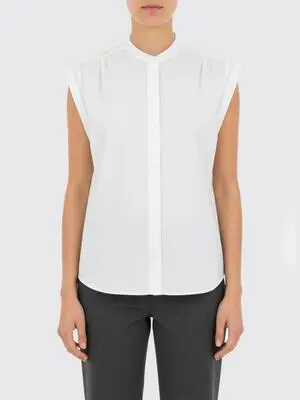 FORTE_FORTE Sleeveless Cotton Silk Shirt - Beige