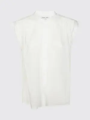 FORTE_FORTE Sleeveless Cotton Silk Shirt - Beige