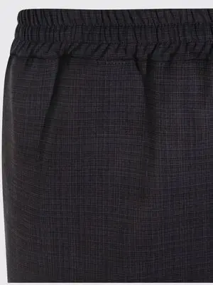 Moschino Checked Wool Blend Jogger Trousers - Grey