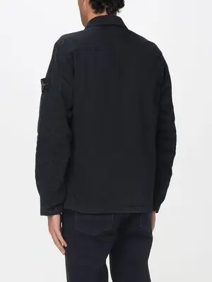 Stone Island Stretch Cotton Twill Overshirt - Black