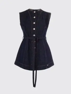 Sportmax Sleeveless Belted Denim Top