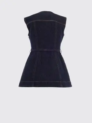 Sportmax Sleeveless Belted Denim Top