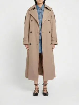 Sportmax Double-breasted Trench Coat - Beige