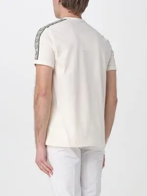 Fred Perry Cotton T-shirt With Logo - Ecru