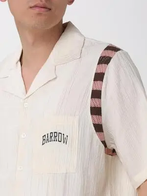 BARROW Casual Shirt In Cotton Blend With Logo - Beige