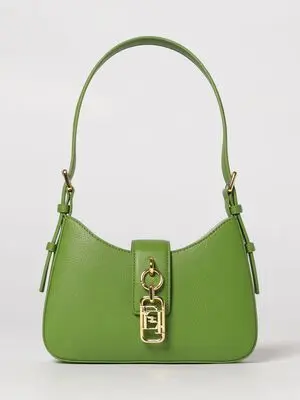 Elisabetta Franchi Small Hobo Bag With Charm By - Green