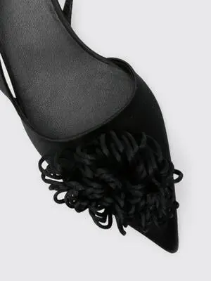 BY MALENE BIRGER Satin Slingback With Floral Appliqu