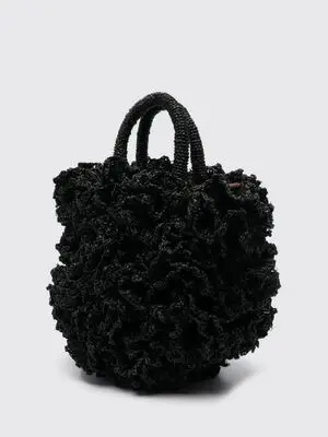 IBELIV Coral Raffia Handbag - Black