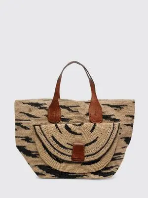 IBELIV Laza Ii Jacquard Raffia Tote Bag - Black