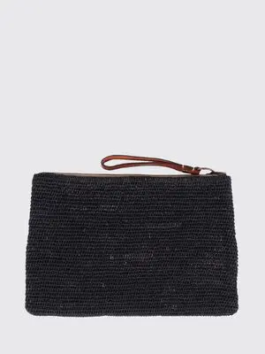 IBELIV Tea Ampy Crocheted Raffia Pouch - Black
