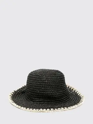 BY MALENE BIRGER Raffia Bucket Hat - Black