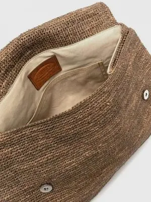 IBELIV Lahady Raffia Handbag - Brown