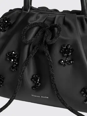 Simone Rocha Draped Nylon Bag With Embroidered Crystals