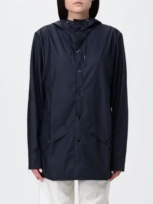 Rains Rains Waterproof Polyester Hooded Raincoat Navy