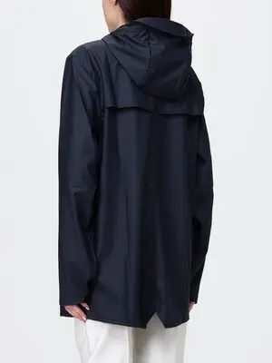 Rains Waterproof Polyester Hooded Raincoat - Navy
