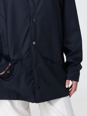 Rains Waterproof Polyester Hooded Raincoat - Navy