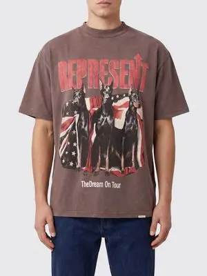 REPRESENT Printed Cotton T-shirt Black 1