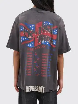 REPRESENT Printed Cotton T-shirt - Grey