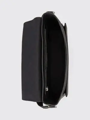 Polo Ralph Lauren Grained Leather Shoulder Bag - Black