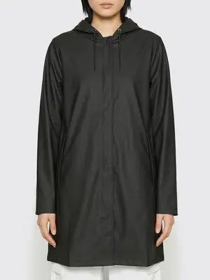 Rains Rains Hooded Waterproof Polyester Trench Coat Black