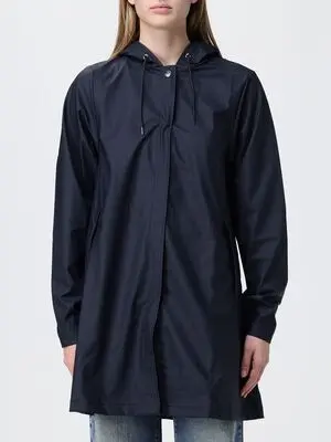 Rains Rains Hooded Waterproof Polyester Trench Coat Navy
