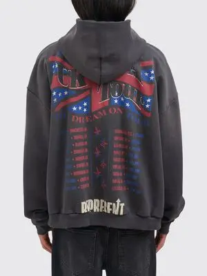 REPRESENT Distressed Graphic Hoodie - Grey