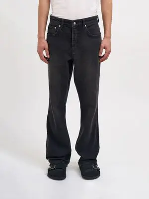 REPRESENT Cotton Denim Flared Jeans - Black