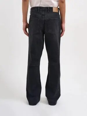 REPRESENT Cotton Denim Flared Jeans - Black