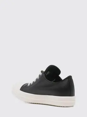 Rick Owens Low Top Leather Sneakers - Black