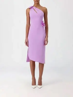 Coperni One-shoulder Ruched Midi Dress - Violet