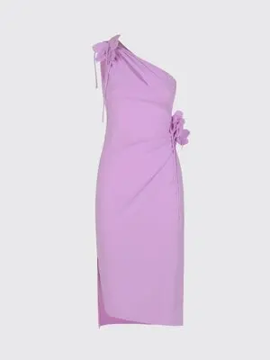 Coperni One-shoulder Ruched Midi Dress - Violet