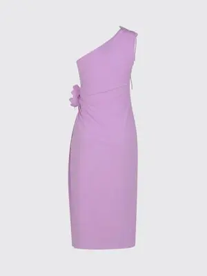 Coperni One-shoulder Ruched Midi Dress - Violet