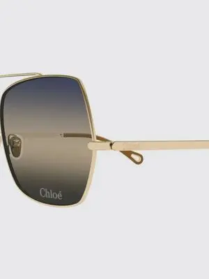 Chloé Aviator Metal Sunglasses - Cocoa