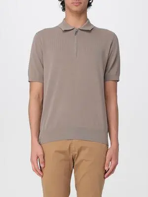 KANGRA Cotton Knit Polo Shirt - Brown