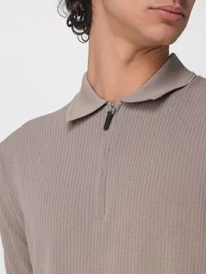 KANGRA Cotton Knit Polo Shirt - Brown