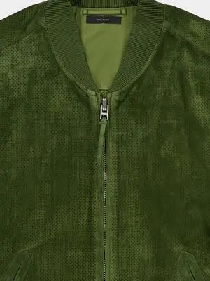 TOM FORD Suede Bomber Jacket - Green