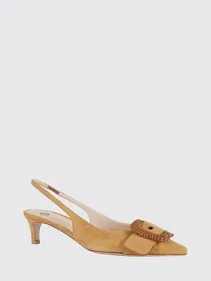 Roberto Festa Suede Slingbacks With Decorative Buckle