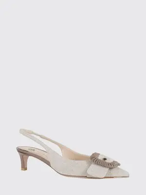 Roberto Festa Suede Slingbacks With Decorative Buckle - Rope