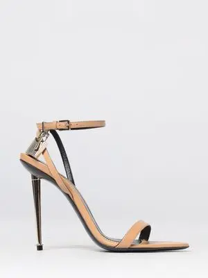 TOM FORD Heeled Sandals With Padlock Detail - Brown