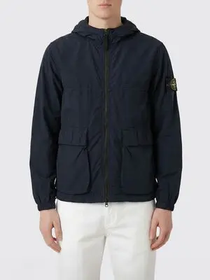 Stone Island Zip-up Hooded Jacket - Blue