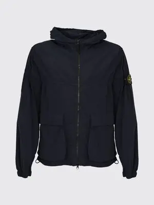 Stone Island Zip-up Hooded Jacket - Blue