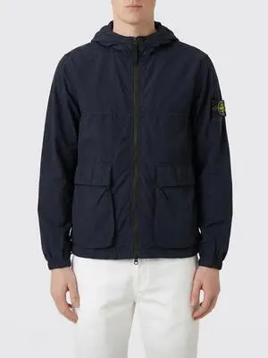Stone Island Hooded Windbreaker - Blue