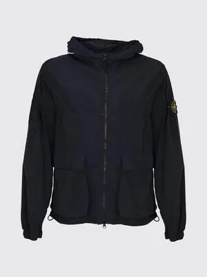 Stone Island Hooded Windbreaker - Blue