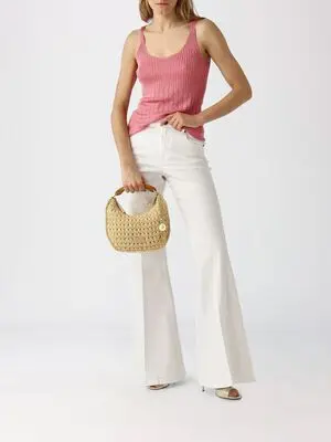 TWINSET Ribbed Knit Tank Top - Pink