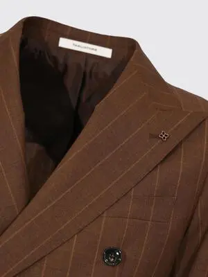 Tagliatore Double-breasted Linen Blend Suit - Brown