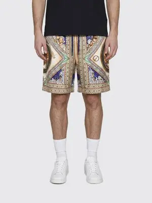 Casablanca Printed Silk Shorts - Red