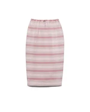 Prada Striped Piqué Skirt