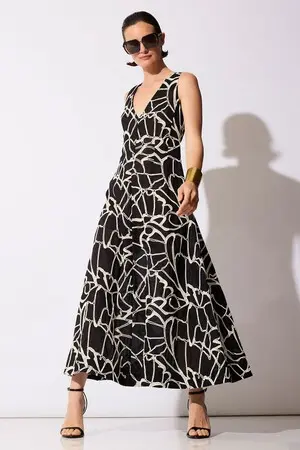 Natori Butterfly Embroidered Cotton Sundress
