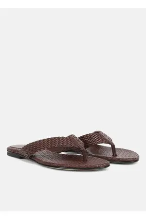 Vince Lotus Leather Sandal - Brown