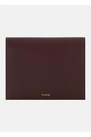 Vince Nappa Leather Folio Card Case - Black